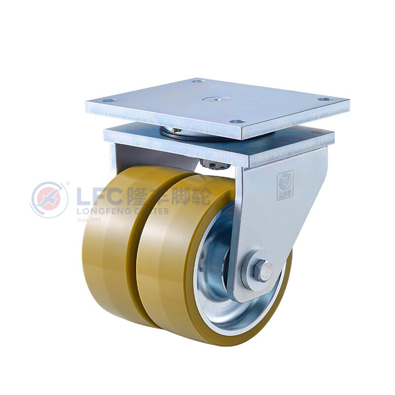 92A Premium Polyurethane Heavy-Duty Swivel Casters Double Wheel ...