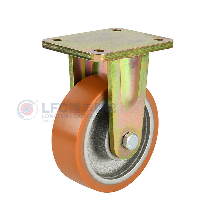 95 A Standard Polyurethane Heavy-Duty Fixed Casters - High Load ...