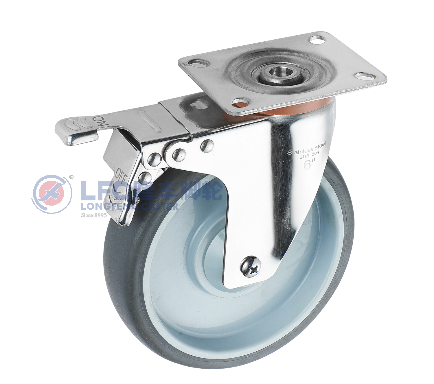 Medium-duty Stainless Steel Fixed Caster