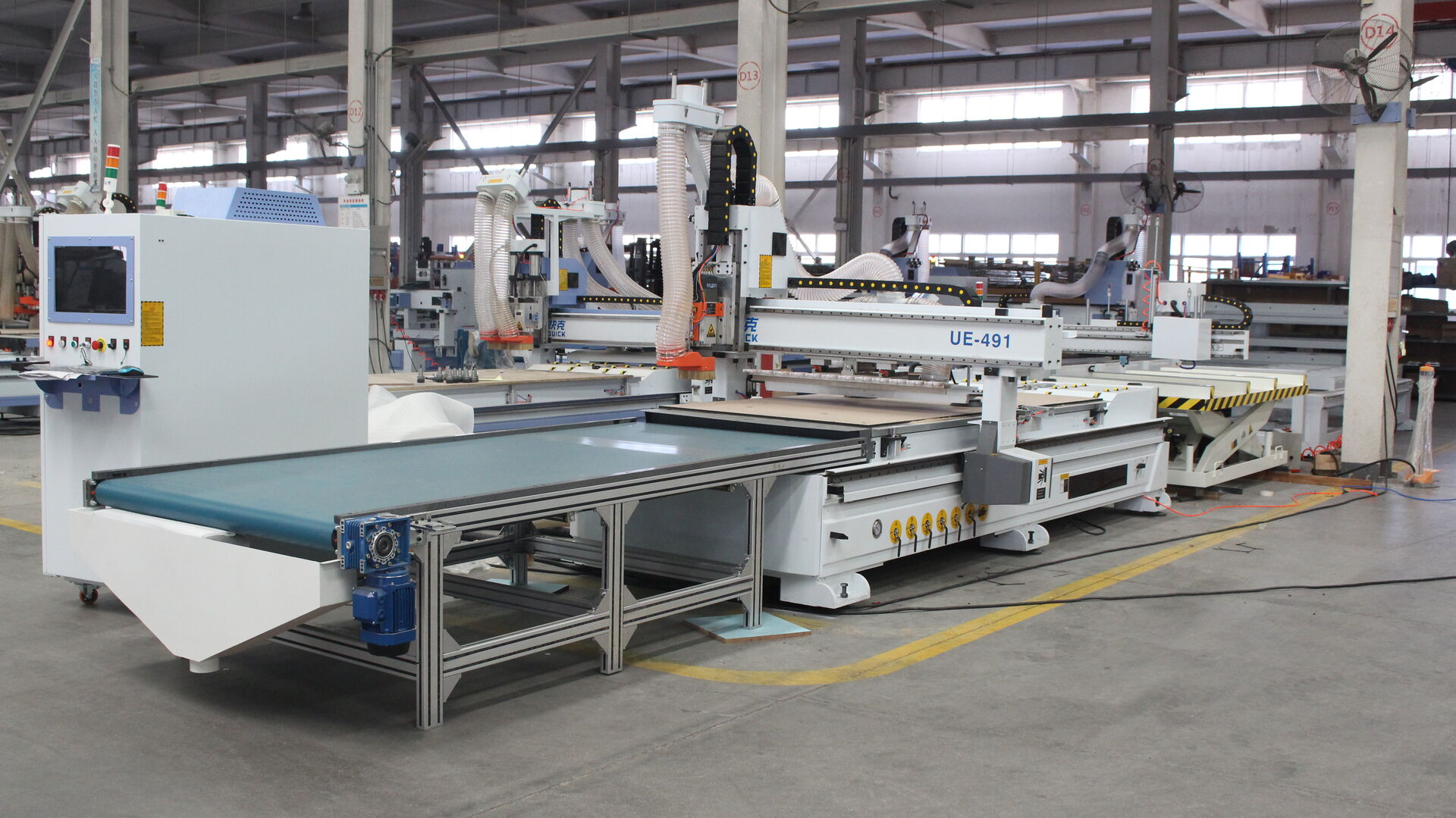 Nesting CNC line with barcode labeling-Jinan Quick-Fulltek CNC ...