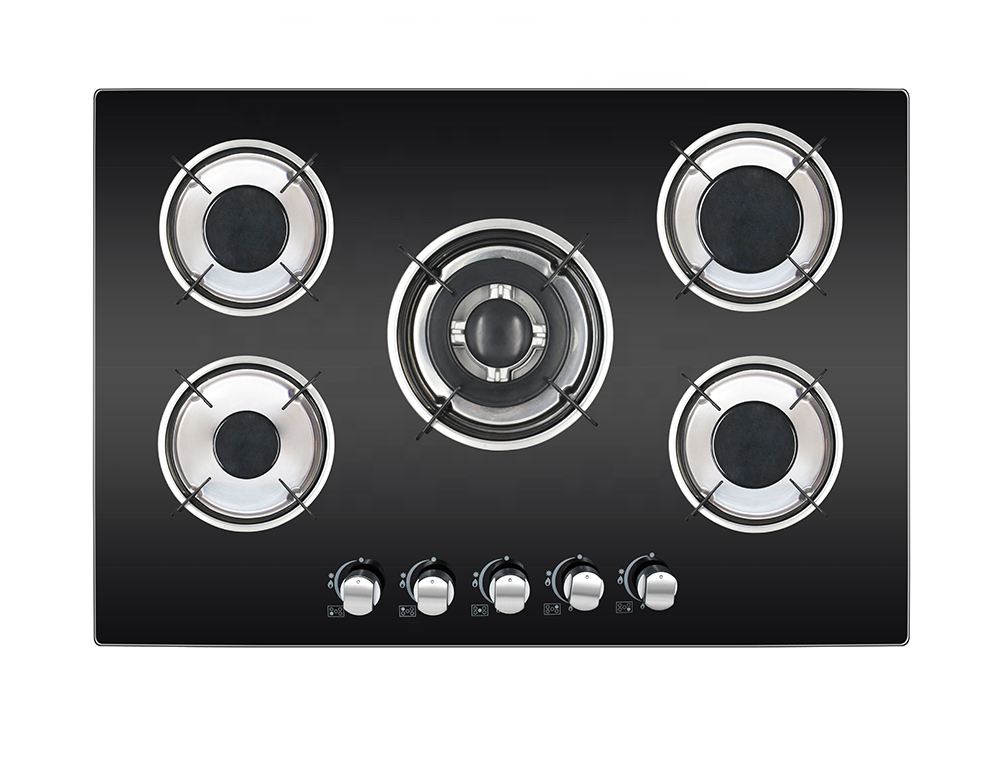 Enamel grill gas stove 5 burner gas hob build in gas cooktop