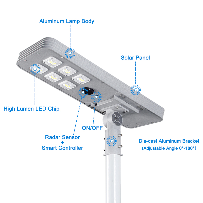 integrated solar induction street lamp