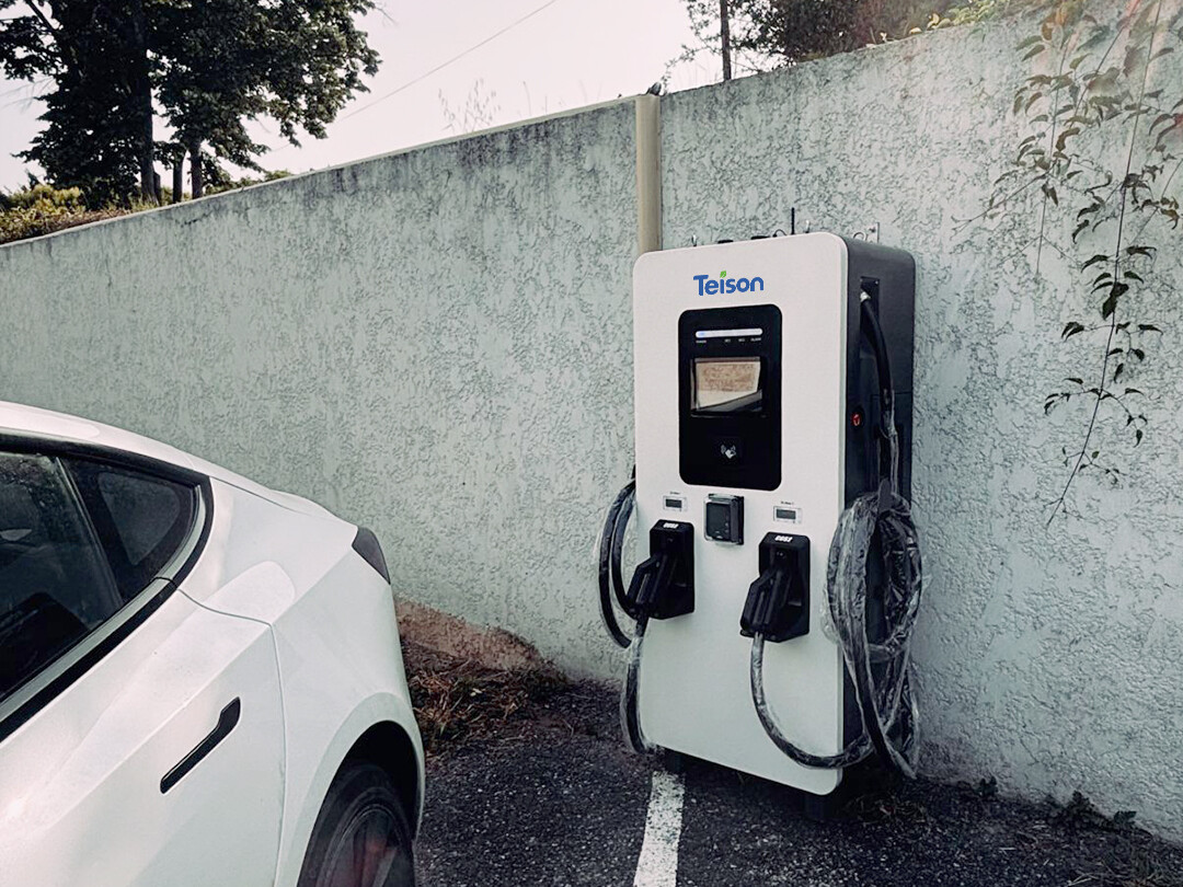 Teison 60kW DC PRO Fast Charger with POS system installed in France ...