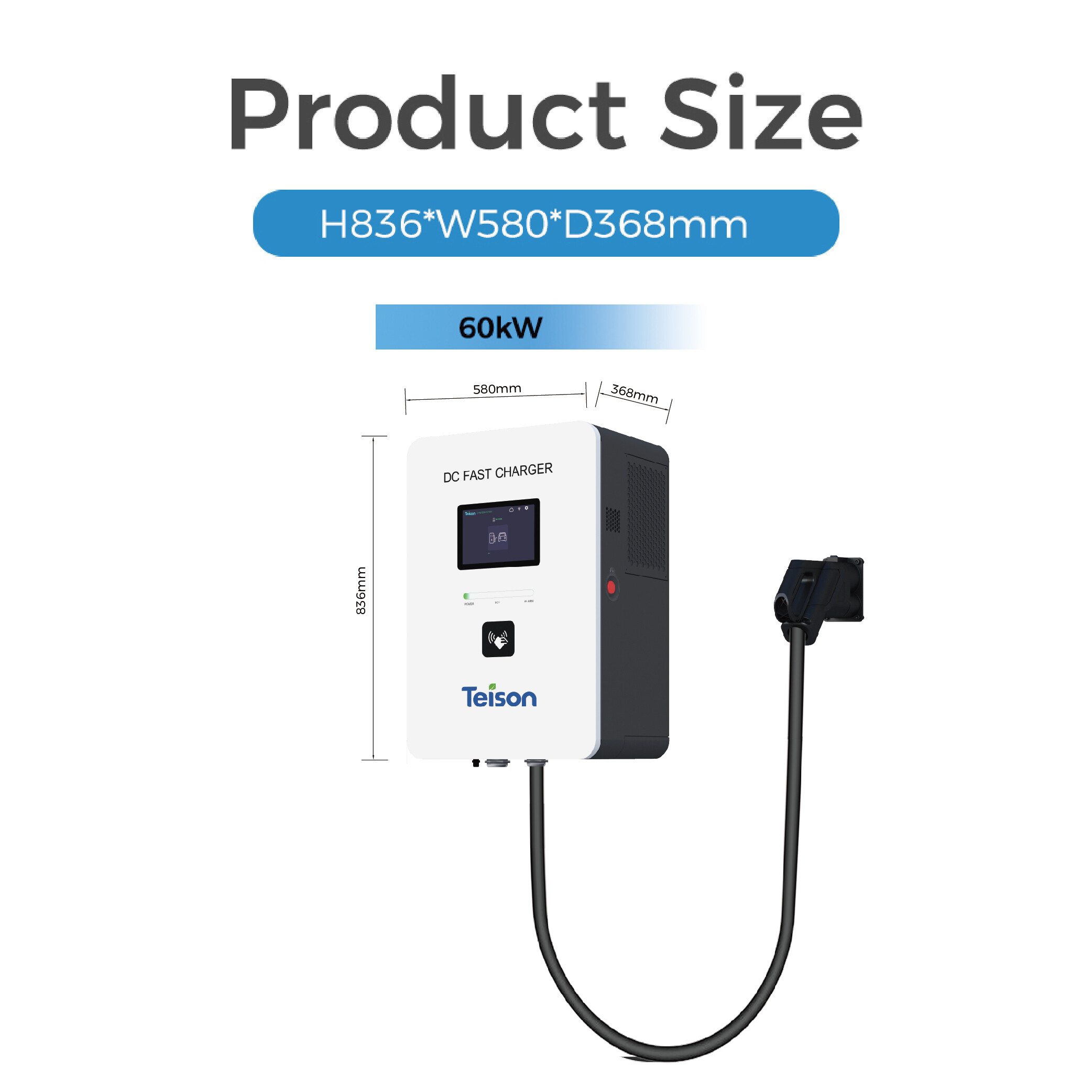 DC Wall-mounted EV Charger | 20kW 30kW 40kW 60kW Fast Charging Solution ...