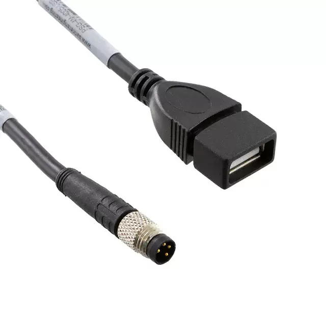 Round 04 pin male to USB a female cable assembly for industrial