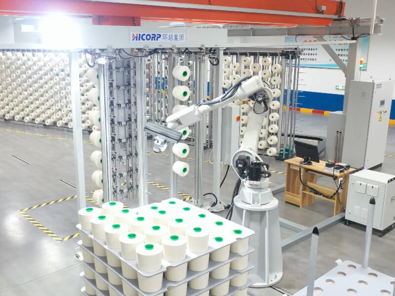 Roving frame and bobbin transportation system , Intelligent cone ...