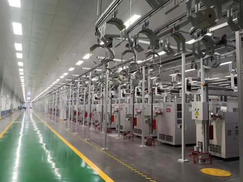 Roving frame and bobbin transportation system , Intelligent cone ...