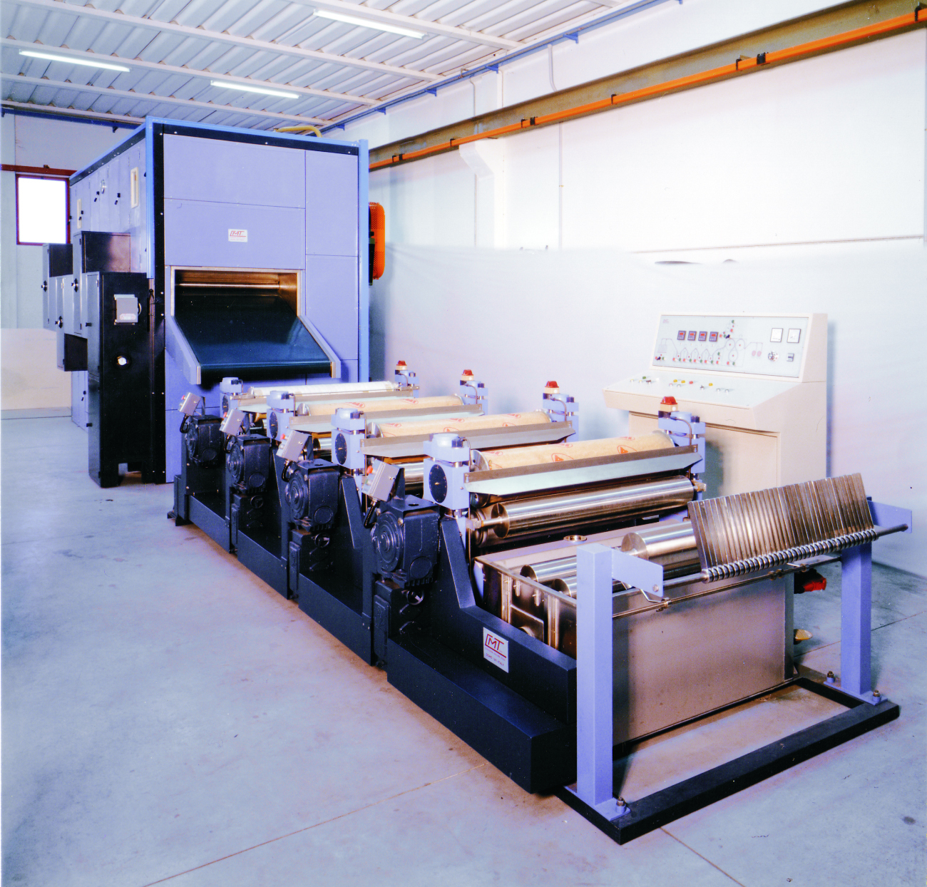 Roving frame and bobbin transportation system , Intelligent cone ...