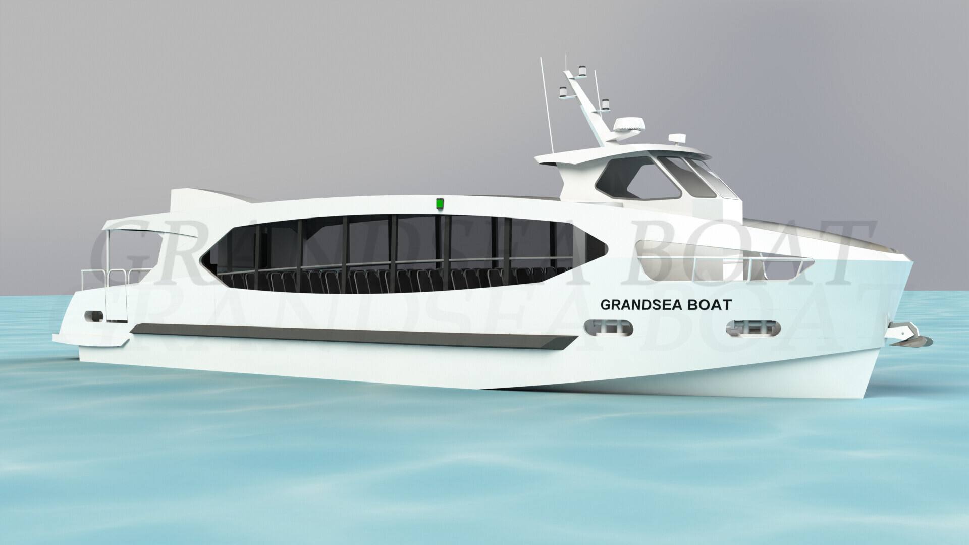 Grandsea Length 24m Aluminum 150seaters Passenger Ferry Boat for sale