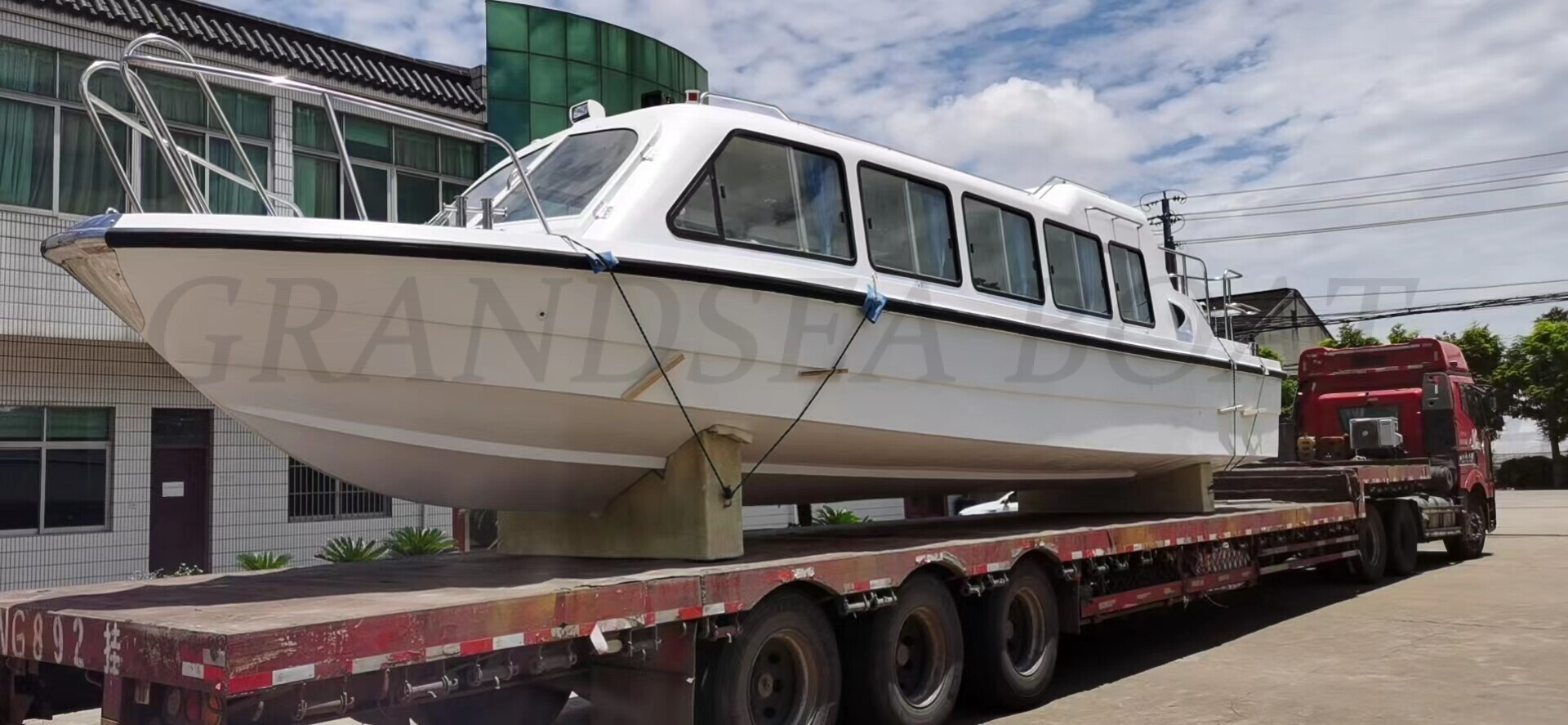 11.6m 30 Persons Fiberglass Speed Passenger Boats with Outboard E