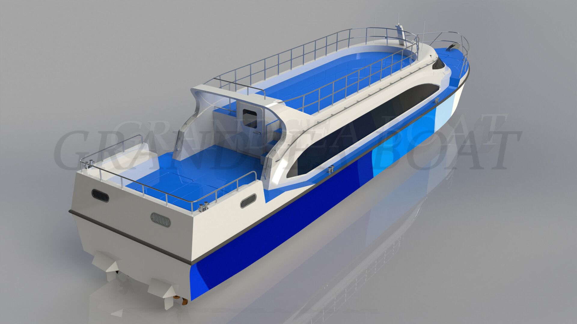 20m Aluminum 74 persons Coastal Sea River Passenger Ferry Boat