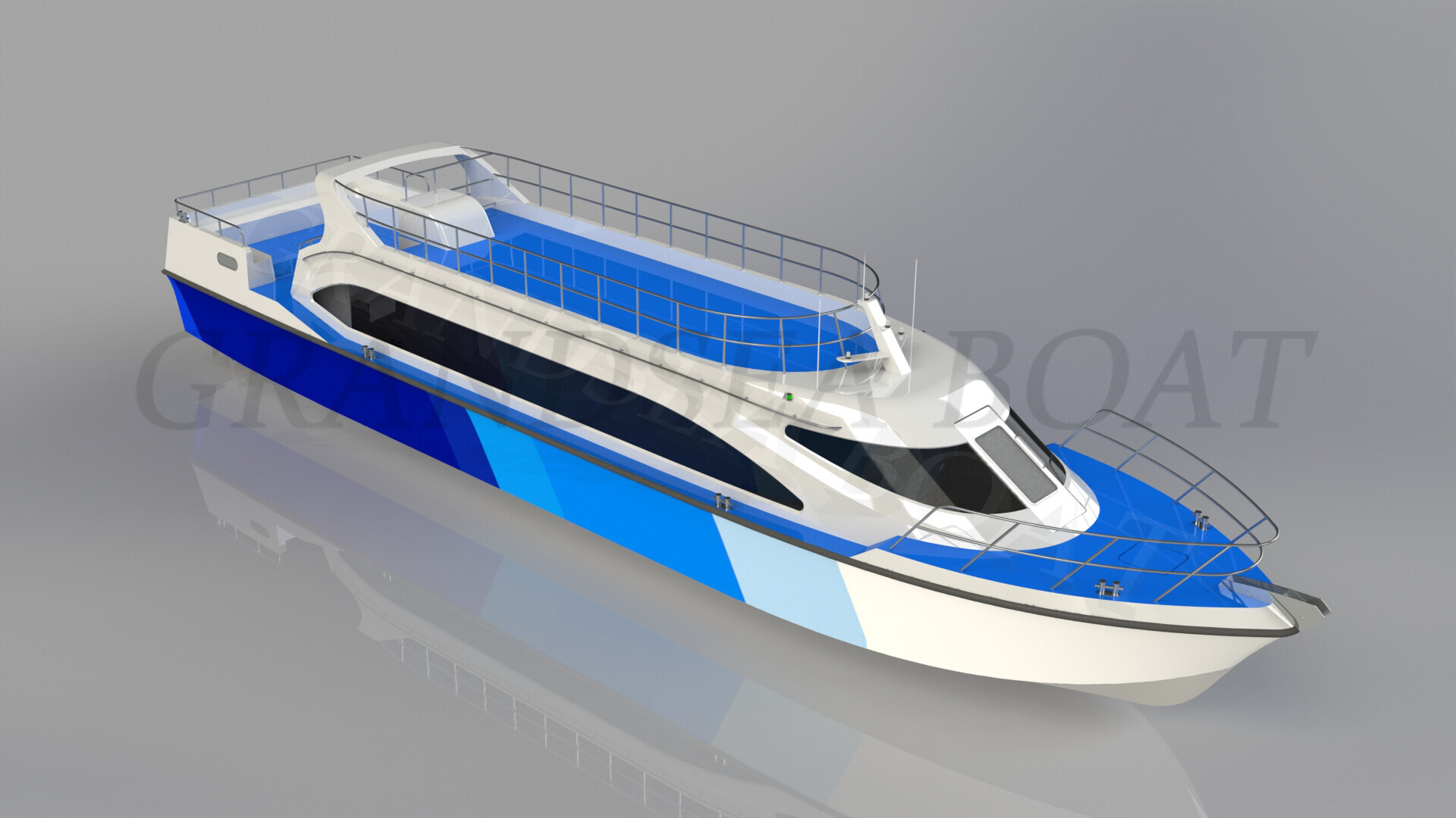 20m Aluminum 74 persons Coastal Sea River Passenger Ferry Boat