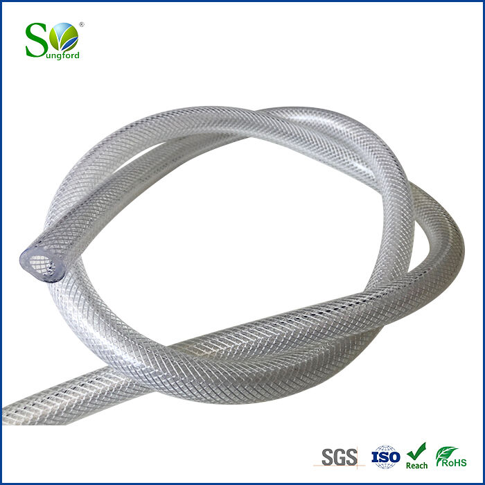 PVC fiber reinforced hose,clear reinforced PVC hose