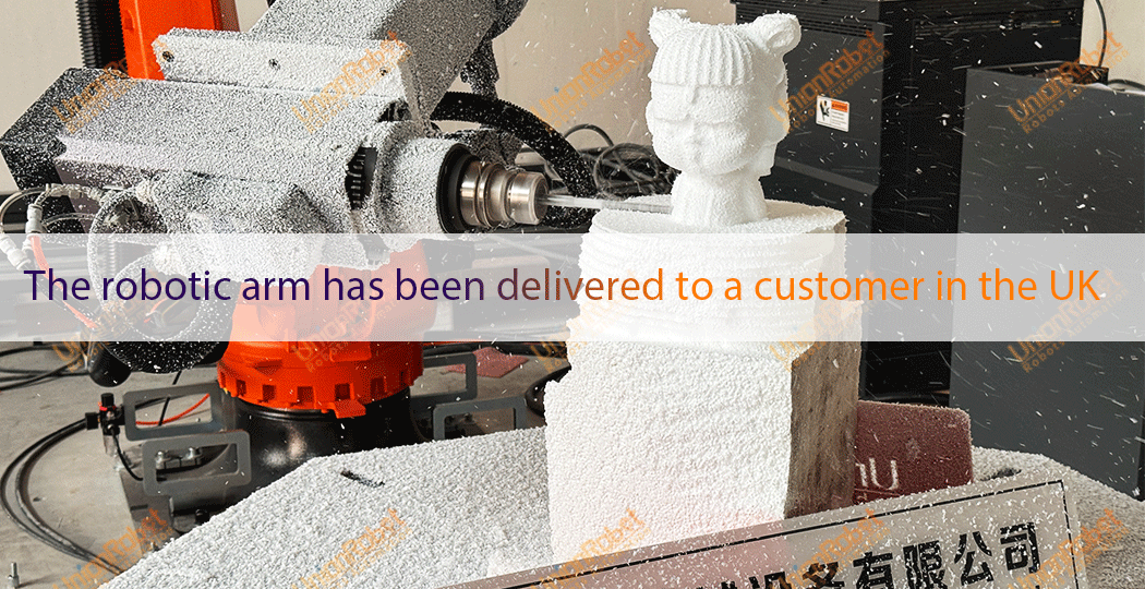 The robotic arm has been delivered to a customer in the UK