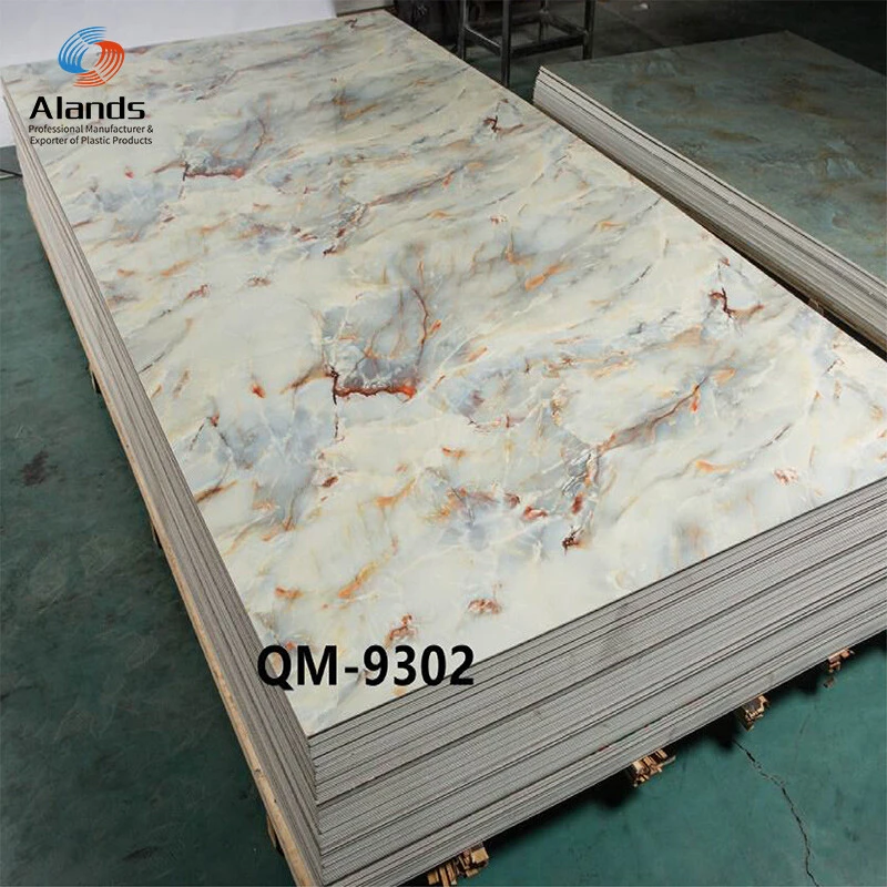 New arrival spc wall panel for interior decoration pvc marble sheet ...