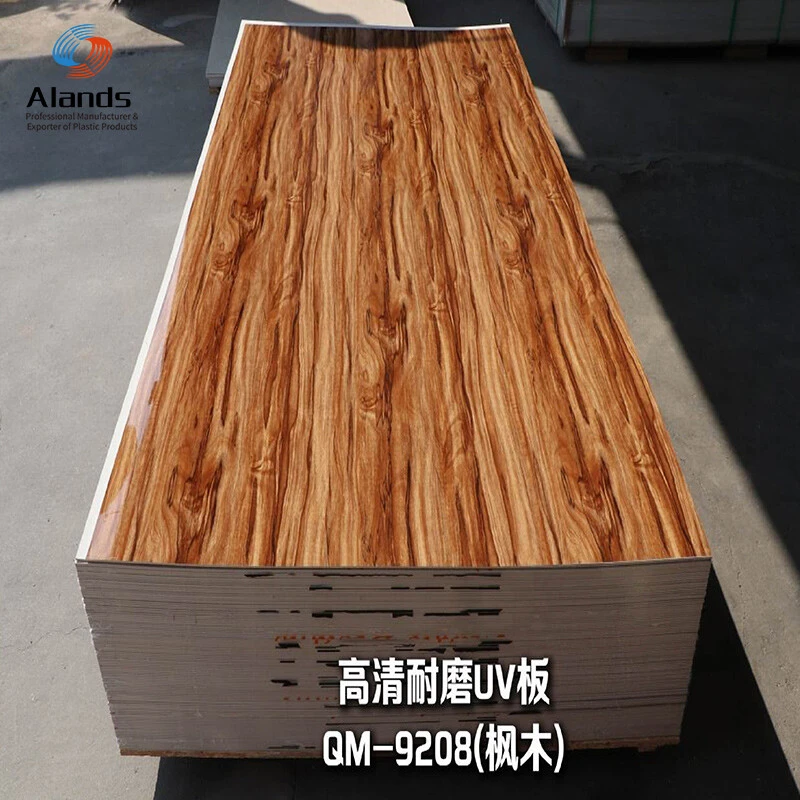 3D HD wood grain UV PVC sheet - Jinan Alands Plastic CO.,LTD
