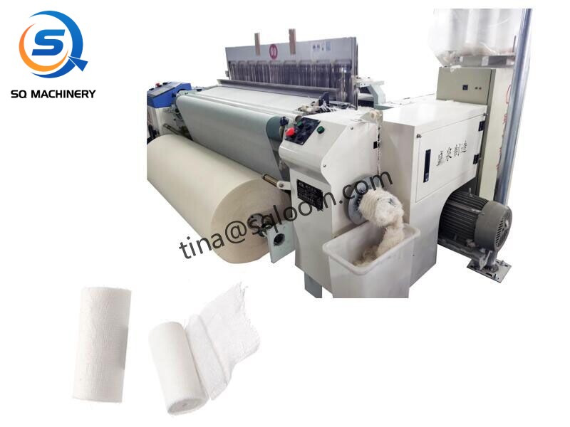 surgical gauze bandage making machine air jet loom