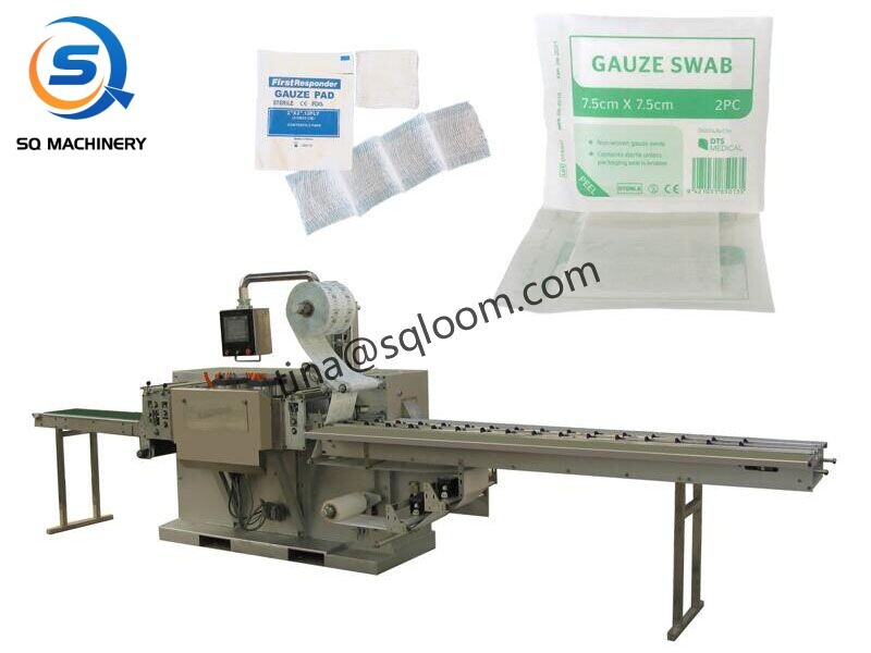 gauze bandage packaging machine 3 side seal or 4 side seal