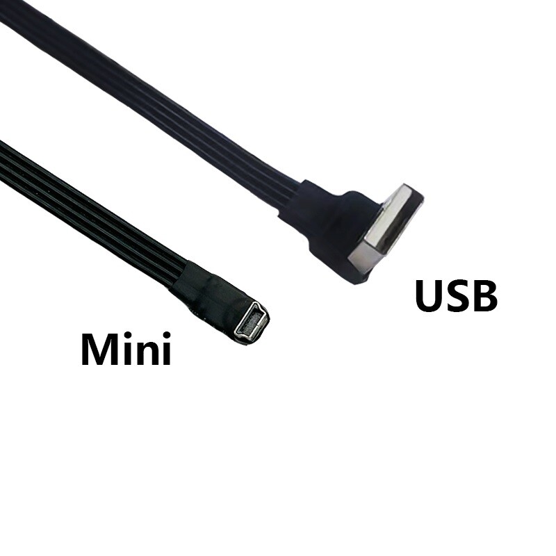 Flex USB 2.0 A to Micro Male Female Adapter Wires Low Profile USB 2.0 Angled Cable for Easy ...
