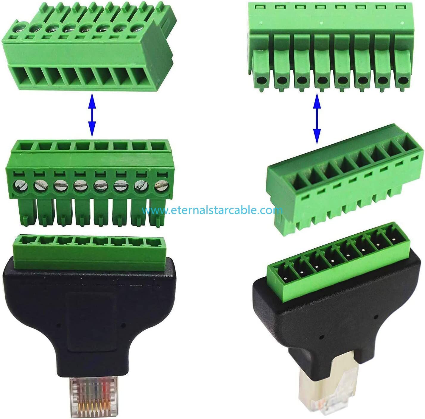 RJ45 Screw Terminal Adapter / Network RJ45 Ethernet Adapter, RJ45
