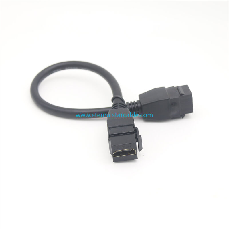 Customized HDMI Keystone Jack Pigtail Cable, HDMI Female
