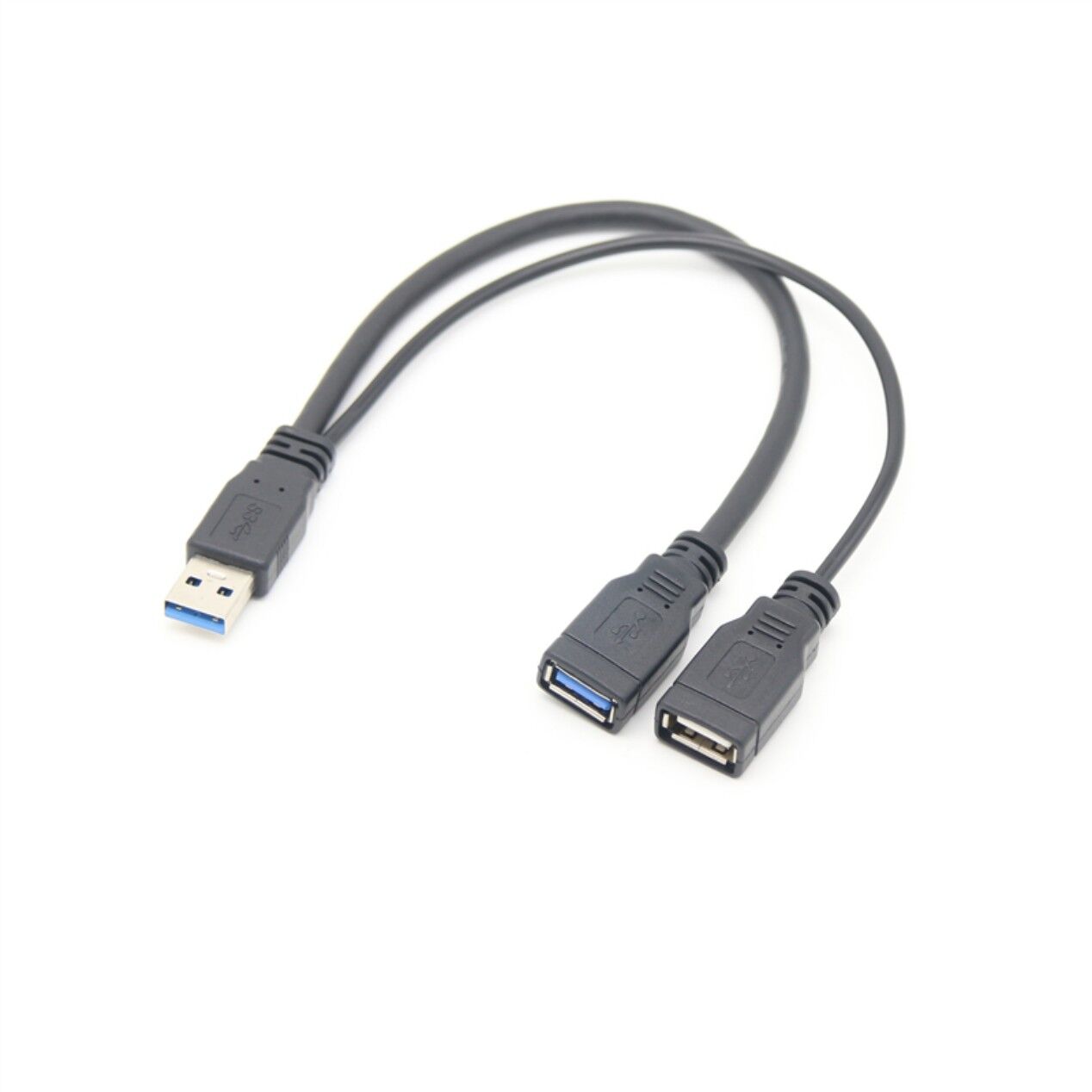 USB Splitter Y Cable USB 1 Male to 2 Female Extension Cord