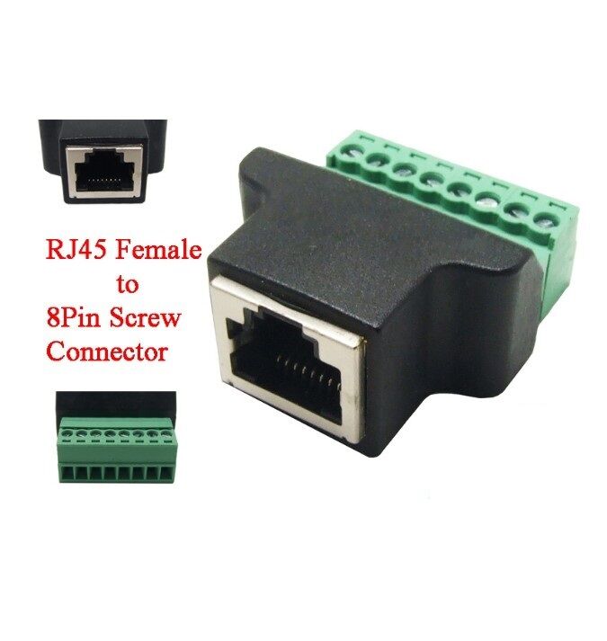 RJ45 Breakout, RJ45 Screw Terminal Adaptor Connector, RJ45 8p8c