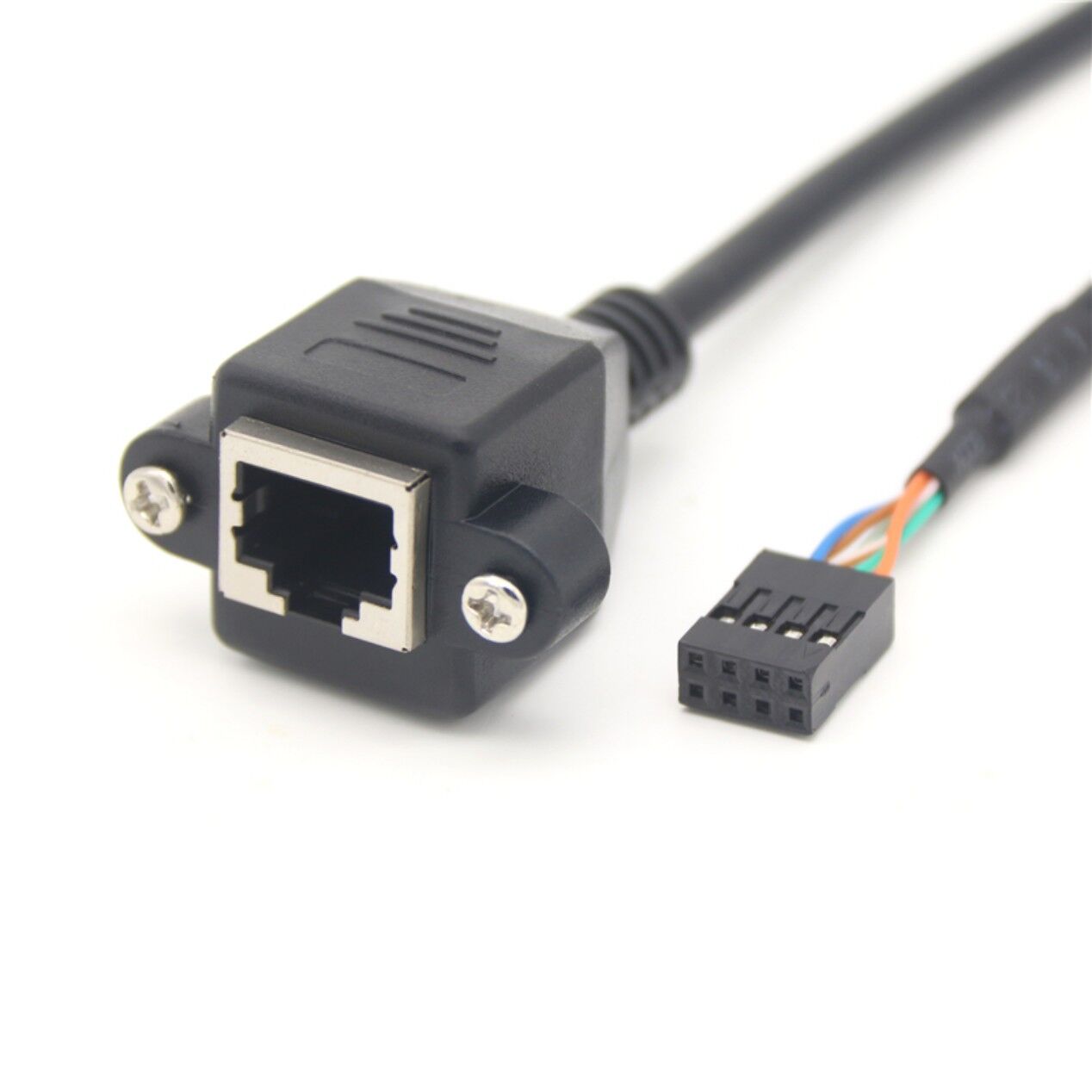 Ethernet RJ45 Female to Dupont 2.54 Cable 9 Pin Motherboard Dupon