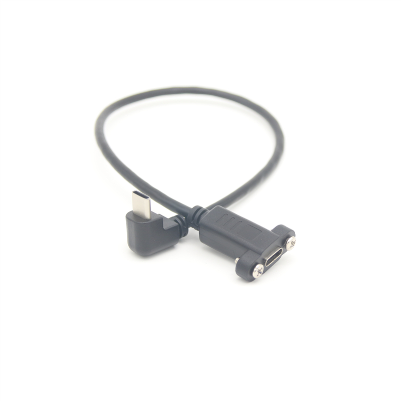 USB 3.1 Type C Panel mount 90 degree bend data cable Accessories