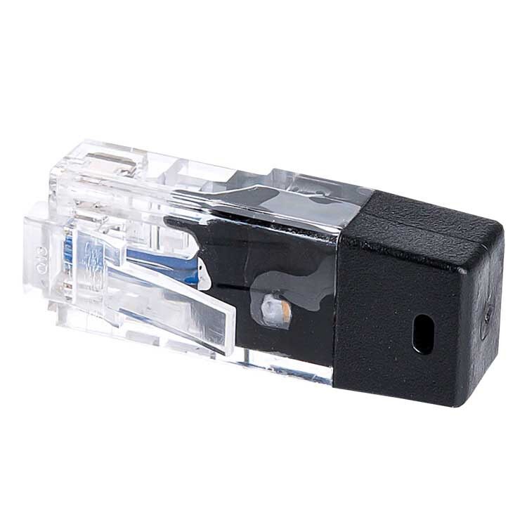 RJ45 Connector with short-circuit resistance of 100-120 ohms