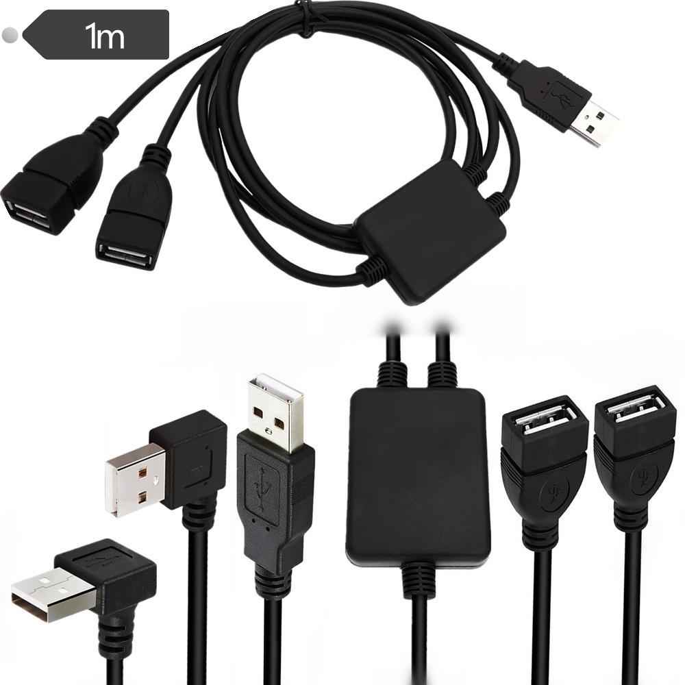 USB Splitter Cable with Chip for Data Transfer and Charging