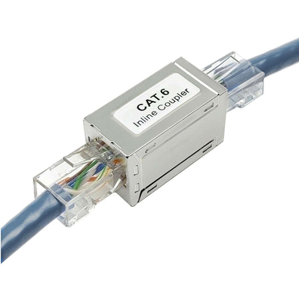 Shielded Straight Through Cat6 RJ45 in-Line Coupler