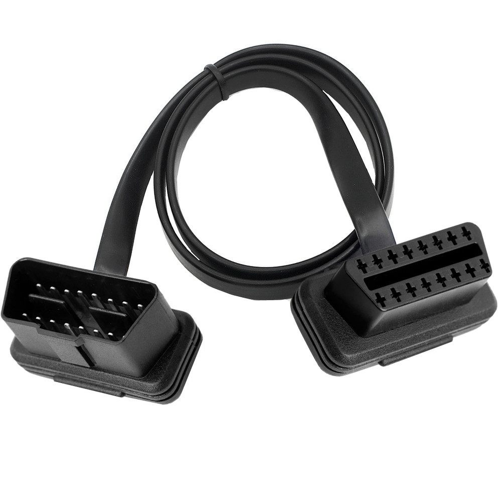 OBD2 Male to Female Extension Cable Flat Ribbon Cable
