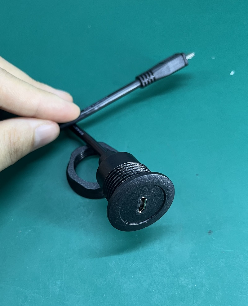 Waterproof Micro USB Extension Dash Flush Cable Male to Female