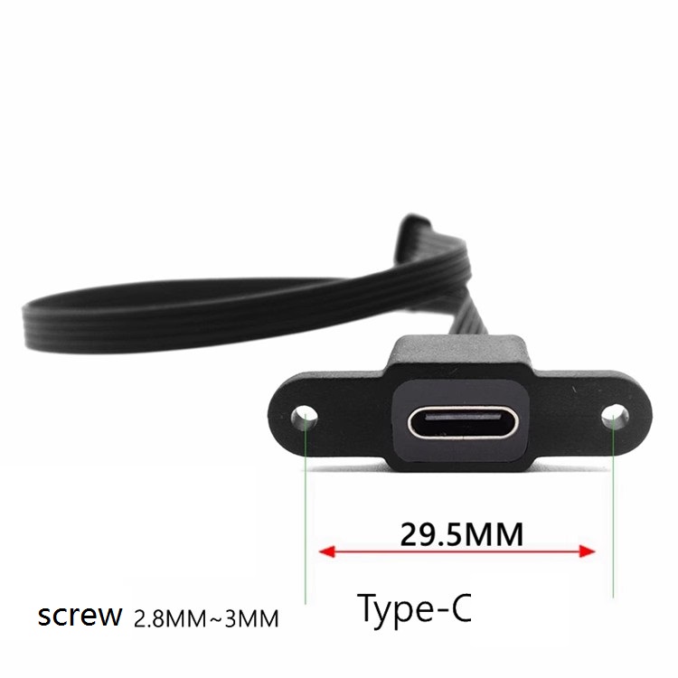 Low Profile USB 3.1 Type C Male Right 90 Degre Angled Extension