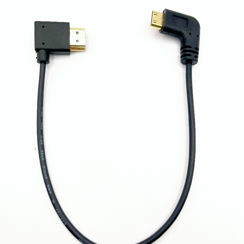 Ultra Thin OD3.2 Slim HDMI Cable Double Angled mini HDMI
