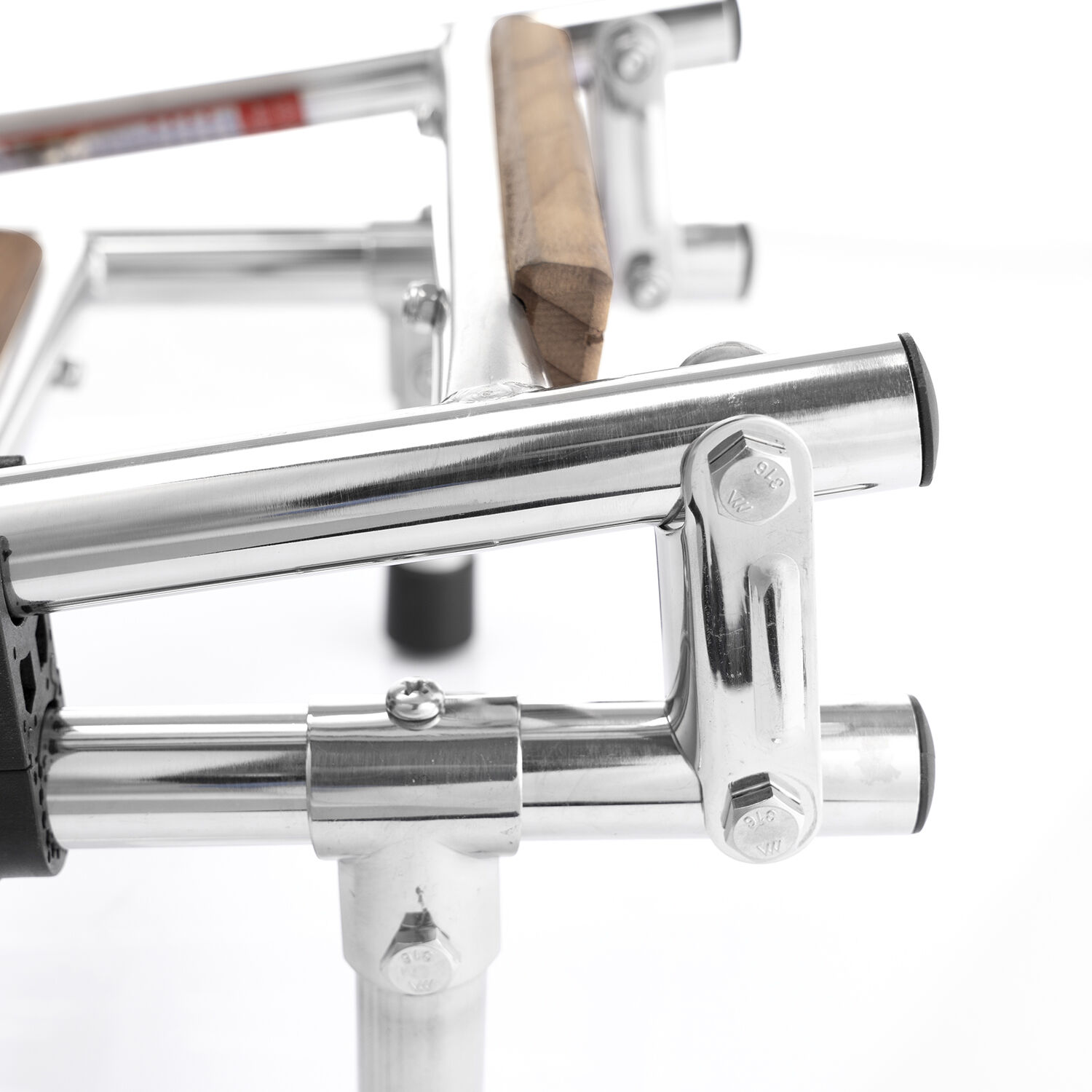 Folding Ladder HF01-063STW Teak Wood 3 Steps Normal-Hanse Marine