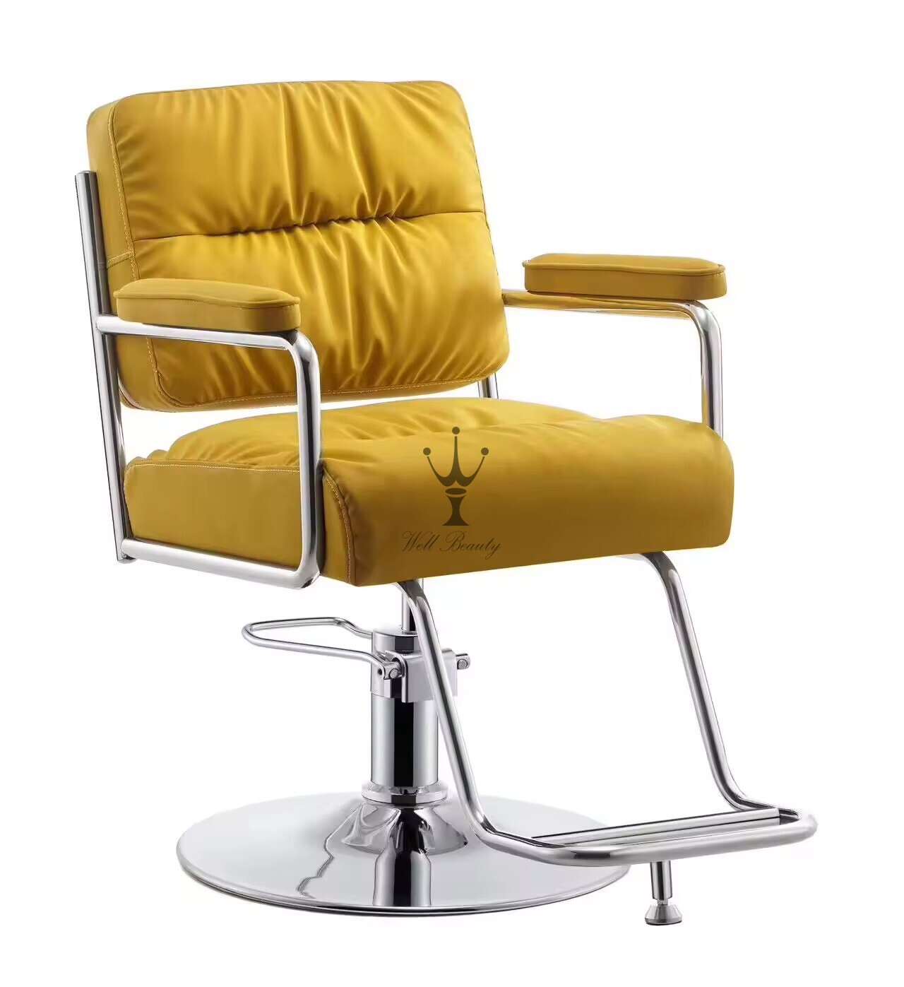 Yellow barber chair-MD-BC0115 - Wuxi I Well Beauty Technology Co.,Ltd