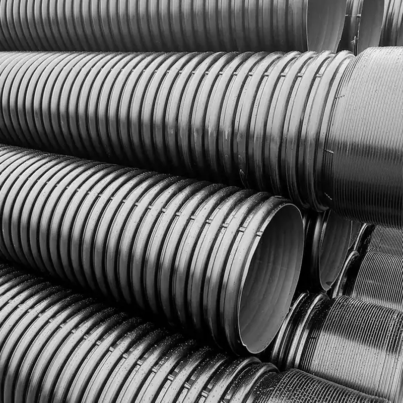 Hdpe double wall corrugated pipe SN8 600mm PE100 200mm pe drainage pipe ...