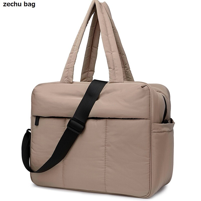 中国 カスタム 柔らかく耐久性のあるトートバッグカジュアルダウンハンドバッグフシューズ入れショルダーバッグ旅行キャンプ メーカー ...