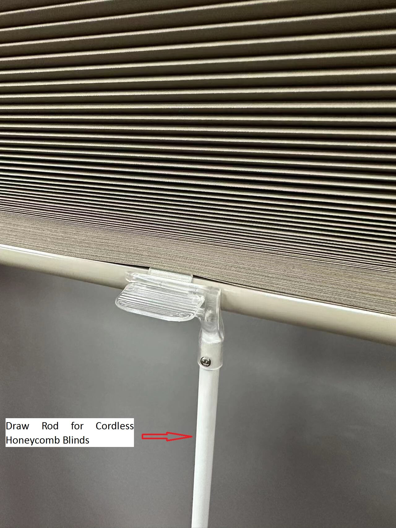 Draw Rod for Cordless Window Blinds and Shades