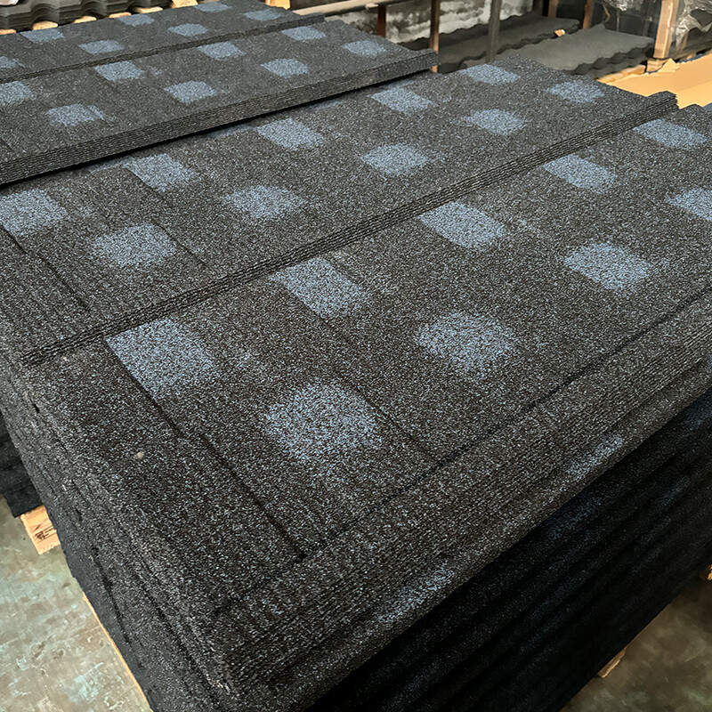 Chequered colored stone metal tile - CHENGSHUN STEEL (GROUP) LIMITED