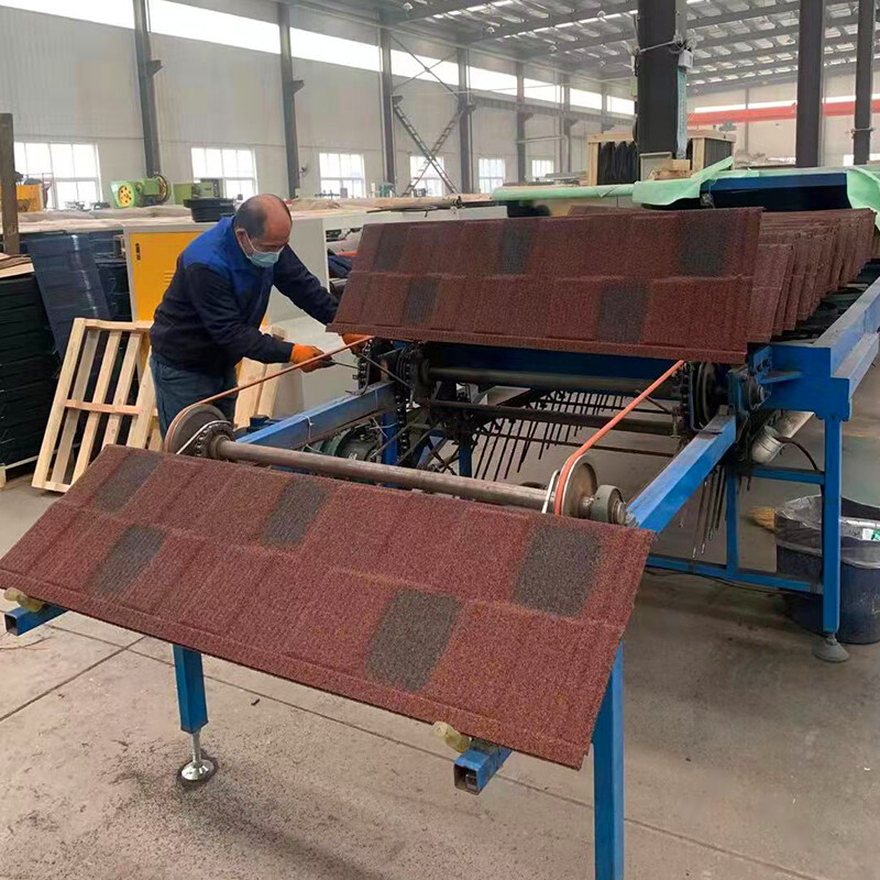 Chequered colored stone metal tile - CHENGSHUN STEEL (GROUP) LIMITED