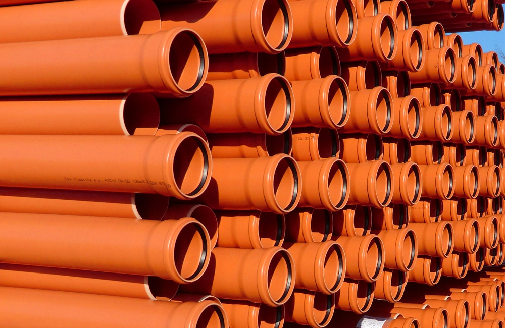 PVC pipe orange DWV plastic tube for waste and drain
