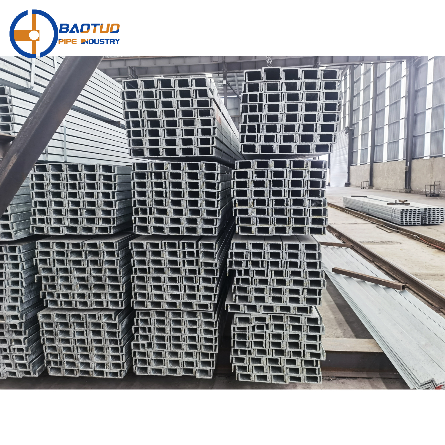 Galvanized steel channels u channel steel SS400 Q235B galvanized U beam steel- SHANDONG BAOTUO ...
