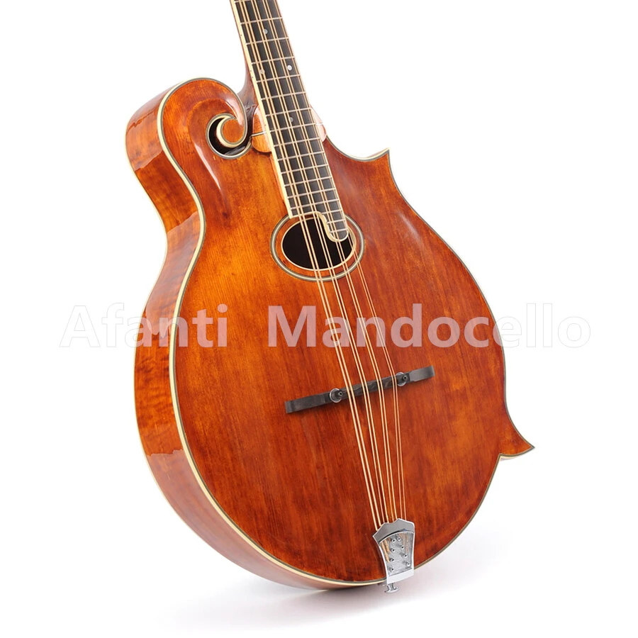 Afanti Oval Hole Solid Flamed Maple F Mandocello-Afanti Music Co., Ltd.