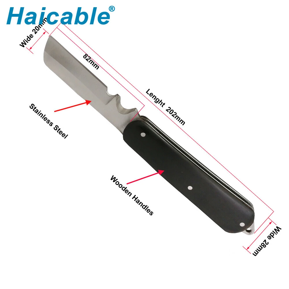 KC-502K Cable Knife - Stainless Steel Blade & Ergonomic Handle