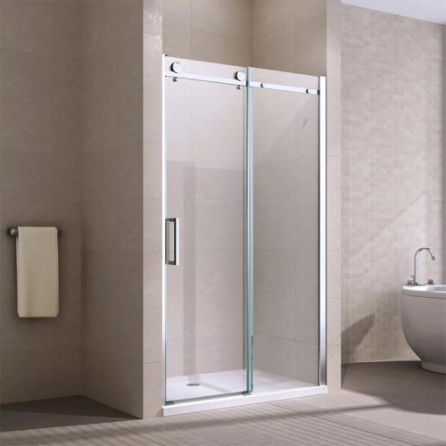Smart Glass Roller Upvc Shower Door Frameless Sliding Bathroom ...