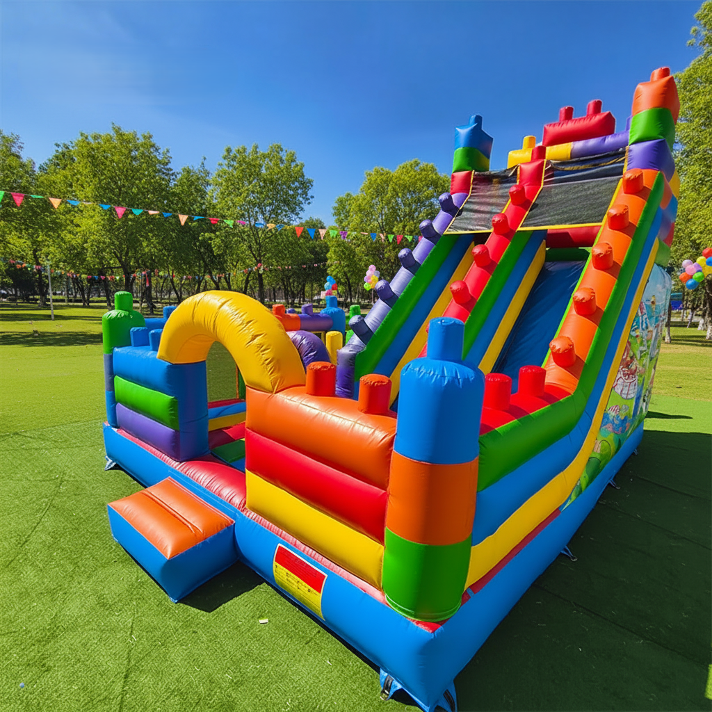 Inflatable LEGO Castle with Slide - Guangzhou Hongli Amusement Supplier
