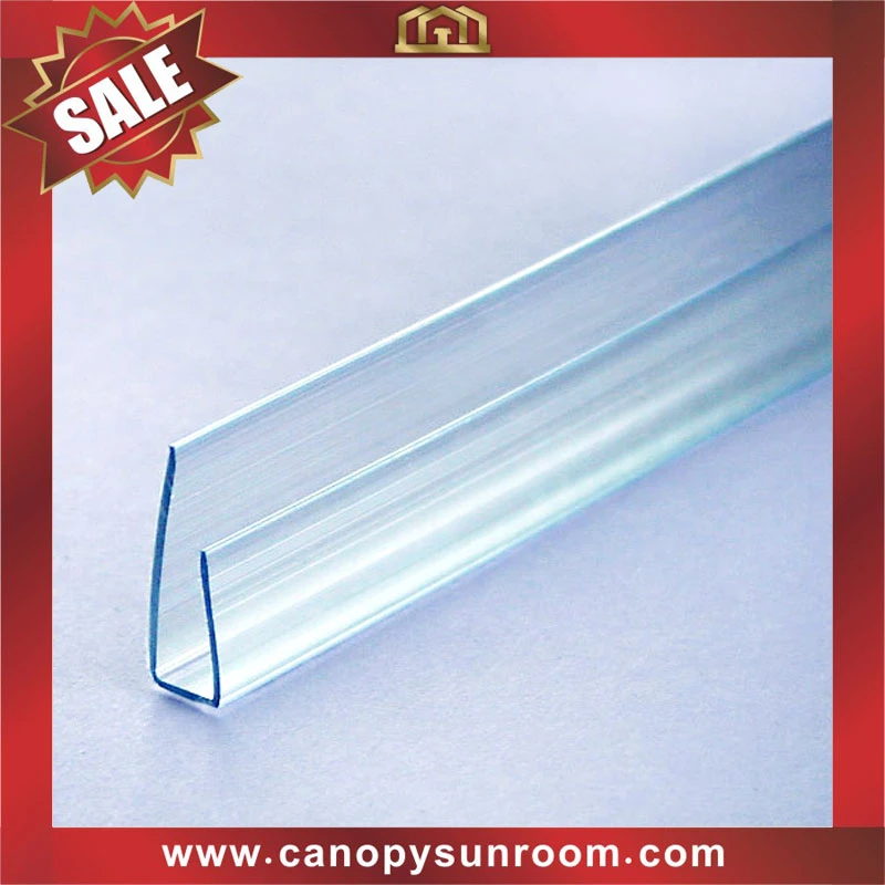 Polycarbonate PC U profile channel cap edge cover for polycarbonate sheet